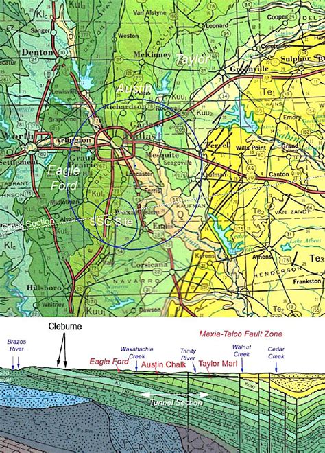 Geologic Map Showing The Ssc Tunnel And An Example 270 Km Circumference