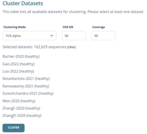 Clustering Tcr Datasets — Interclone Latest Documentation