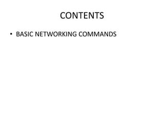 NETWORKING COMMANDS.pptx | Computer Networking | Computing
