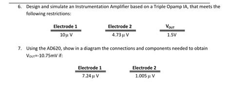 [solved] design and simulate an instrumentation amplifier