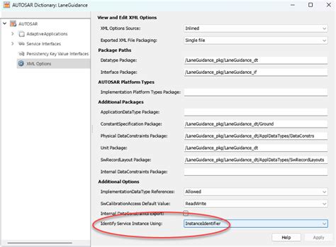 Configure Autosar Adaptive Service Instance Identification Matlab