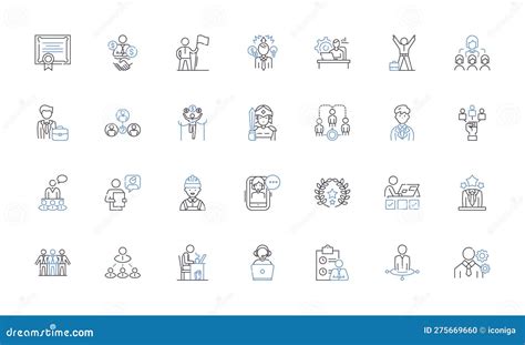 Guild Line Icons Collection Unity Collaboration Brotherhood Camaraderie Alliance Teamwork