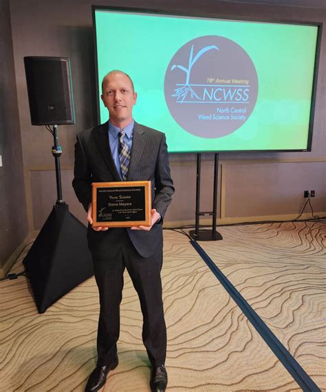 Meyers Receives Young Scientist Award From The North Central Weed Science Society Purdue