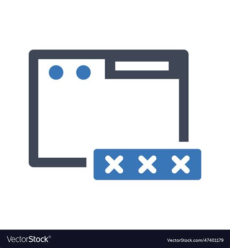 Website Password Lock Icon Royalty Free Vector Image