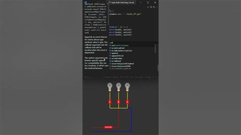 light bulb switching circuit html css and javascript youtube