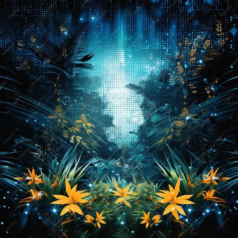 Premium Photo Abstract Background With Flowers And Binary Code Vector
