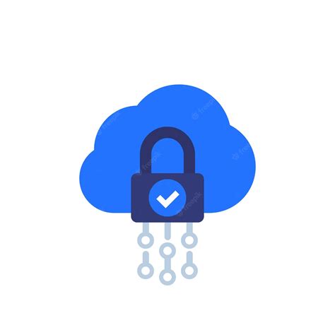 Premium Vector Secure Cloud Access Protected Hosting Vector Icon On White