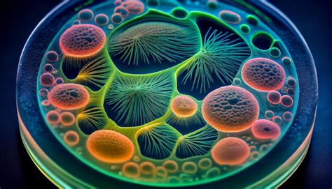 Premium Photo Colorful Microscopic World Reveals Cellular Diversity Generated By AI