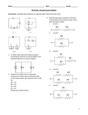 Fillable Online Ap Physics Circuits Fax Email Print PdfFiller