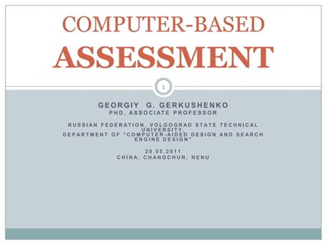 Lecture 3 Computer Based Assessment Pptx Standardized Testing Educational Assessment