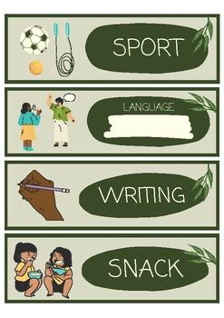 Australian Flora Visual Timetable Editable Canva By Jasmine Rivalland