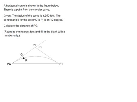 Solved A Horizontal Curve Is Shown In The Figure Below Chegg