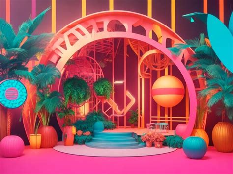 Premium Ai Image Event Background Metal Structure Natural