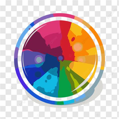 페인트 아이콘의 색상환 벡터 흰색 배경에 화려한 페인트의 단순한 다채로운 아이콘 그림자 없음 작은 프레임 중앙 Png 일러스트 및 벡터 에 대한 무료 다운로드