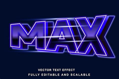 Premium Vector Max 3d Text Effect