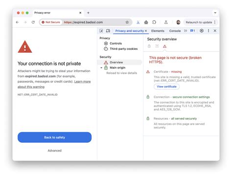 “隐私和安全”面板 Chrome Devtools Chrome For Developers