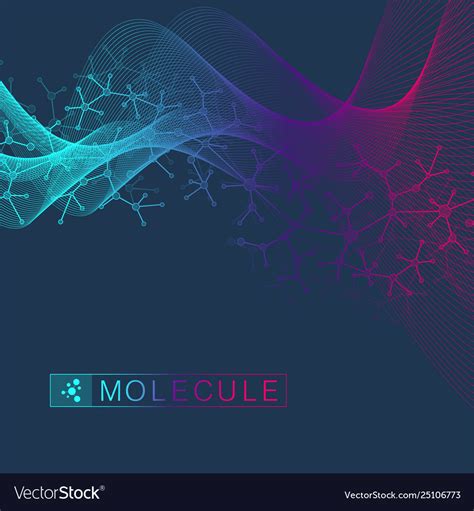 Big Genomic Data Visualization Dna Helix Vector Image