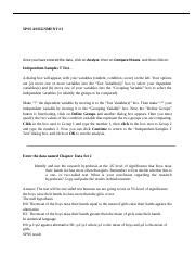 SPSS ASSIGNMENT 3 Docx SPSS ASSIGNMENT 3 Once You Have Entered The Data Click On Analyze Then
