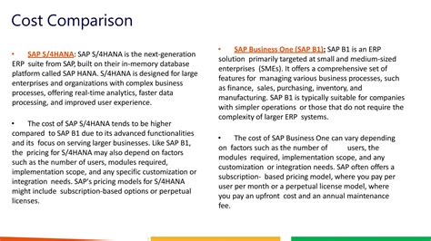 Sap B1 Vs Sap S4 Hana Pptx