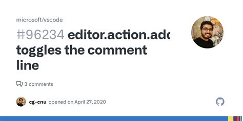 Editor Action AddCommentLine Toggles The Comment Line Issue Microsoft Vscode GitHub