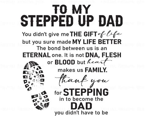 To My Stepped Up Dad Message Png Files Step Dad Png Printables Design For Shirt Thank You Bonus