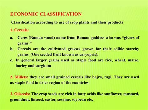 Classification Of Crops Pptx