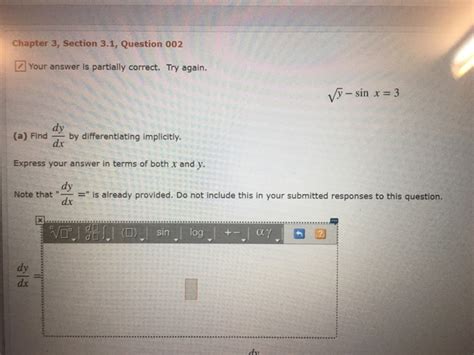solved chapter 3 section 3 1 question 002 your answer is