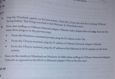Solved A Stop The Wireshark Capture On The Host System