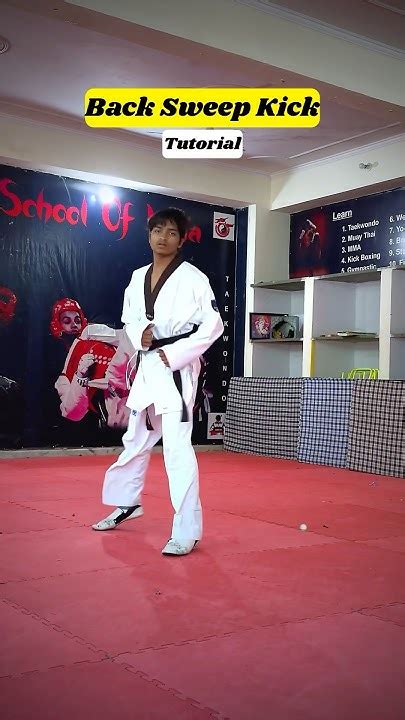 Back Sweep Kick Tutorial #training #tutorial #learn #martialarts #taekwando #kick #kicking # ...