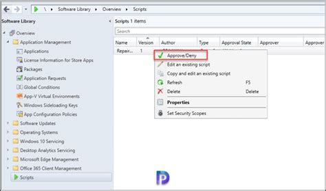Fix SCCM Script Approve Deny Option Is Disabled