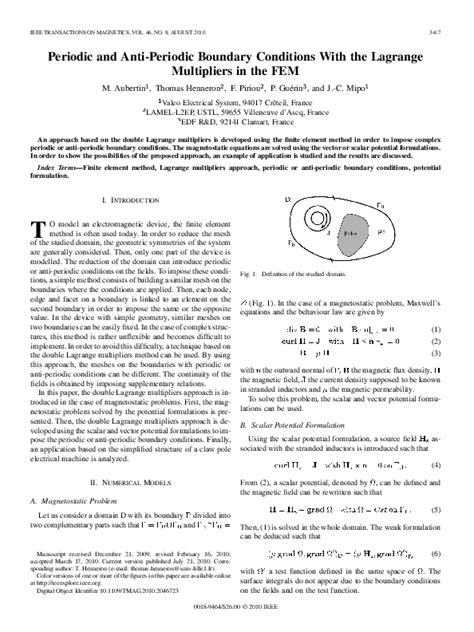 pdf periodic and anti periodic boundary conditions with the lagrange