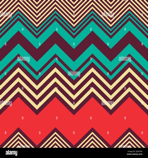 Seamless Zigzag Pattern Abstract Colorful Background Vector Regular Texture Stock Vector Image