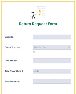 Return Request Form Template Jotform