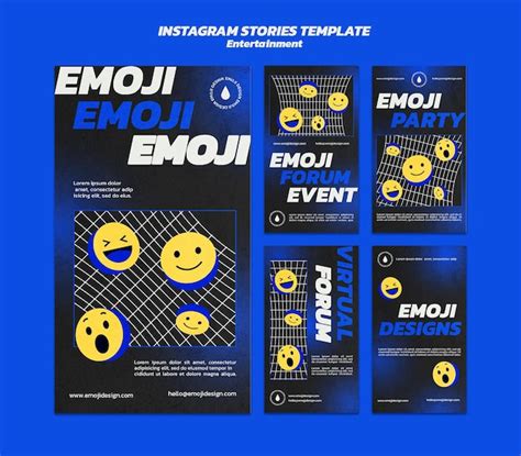 이모티콘 파티 포스터 템플릿 무료 Psd 파일