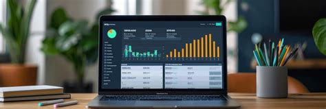 Modern Laptop Displaying Graphs And Business Analytics Premium Ai Generated Image