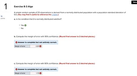 Solved A Simple Random Sample Of 23 Observations Is Derived