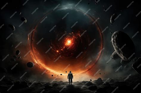 Premium Ai Image A Twodimensional Illustration Huge And Deep Space Beautiful Stars Moons And