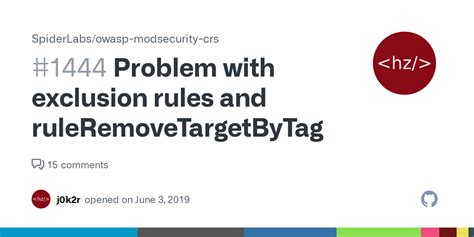 Problem With Exclusion Rules And Ruleremovetargetbytag · Issue 1444 · Spiderlabsowasp