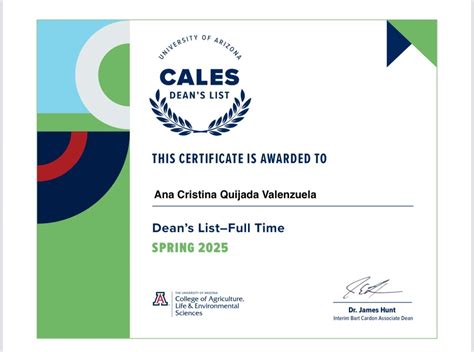 Im Proud To Share That Ive Made Deans List At The Uofa For The