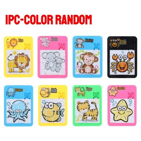 portable mini 3d slide puzzle early educational developing toy for