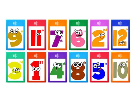ordinal numbers 1 12 random spinner flip tiles