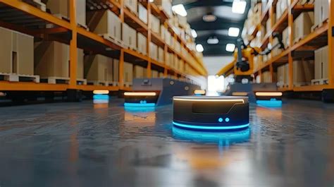 Automated Warehouse With Robotic Arms Sorting Packages Premium Ai Generated Image