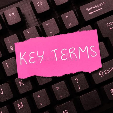 Hand Writing Sign Key Terms Word Written On Words That Can Help A