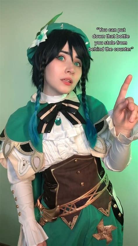 Genshin Impact Venti Cosplay Game Cosplay Cosplay Makeup Genshin Impact Venti