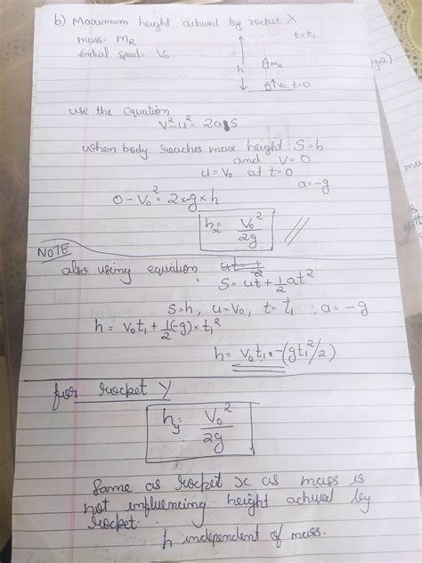 Solved B Derive An Expression For The Maximum Heights Achieved By Rocket Course Hero