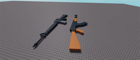 made my very first own 3d gun models in blender r robloxgamedev