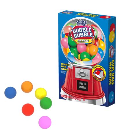 Dubble Bubble Assorted Fruit Flavors Gumball Machine Box 5 24 Oz Box