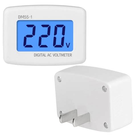 Dm55 1 Ac 110v 220v Lcd 디지털 전압계 전압 테스터 감지기 미국 플러그