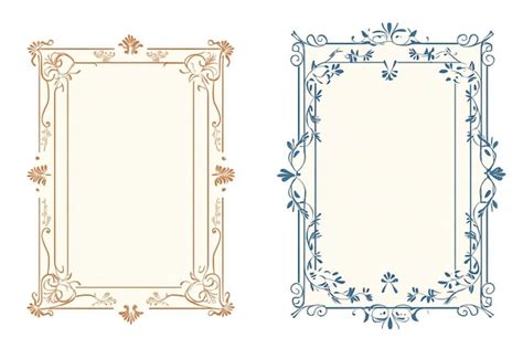 Simple Rectangular Frame Borders Decorative Premium Ai Generated Vector