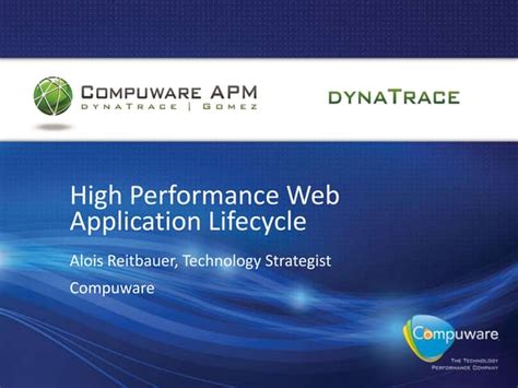 the high performance web application lifecycle ppt